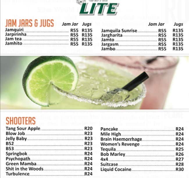 Menu at The Propeller On Grand pub & bar, Midrand