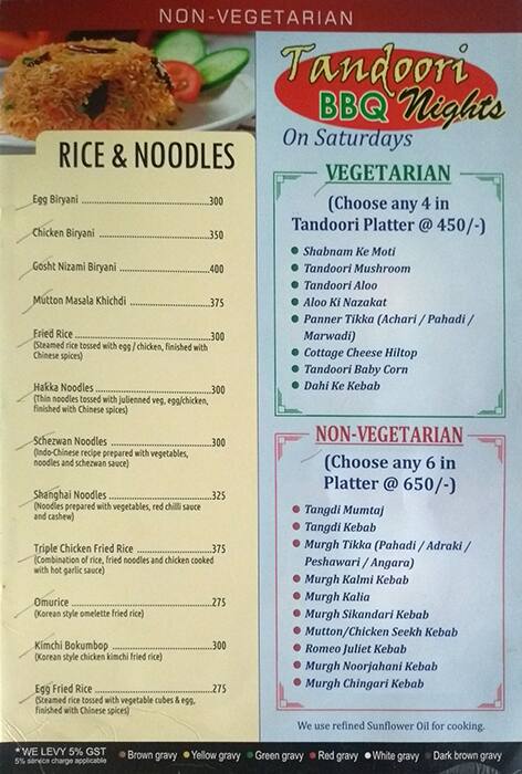 Menu at Amnesia, Urse