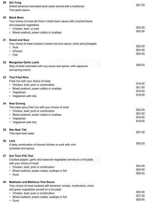 Menu at TASTE - Asian Fusion restaurant, Tauranga