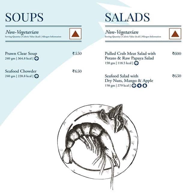 Menu of Fort Cochin Seafood Specialty Restaurant Casino Hotel ...