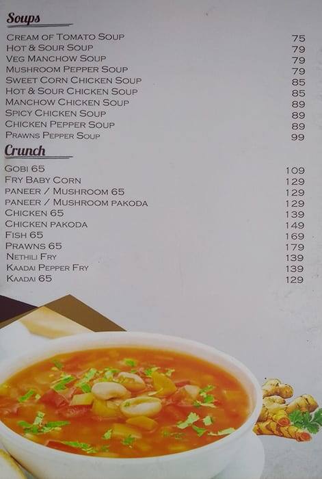 Menu of Hunger Game, Medavakkam, Chennai