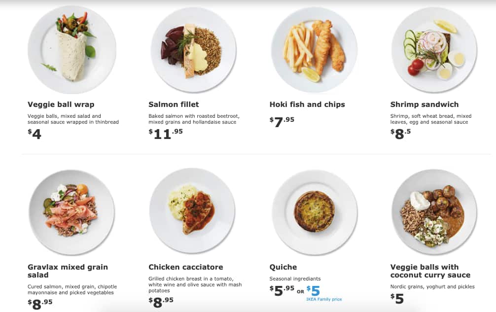 Menu at IKEA Swedish Restaurant, Slacks Creek