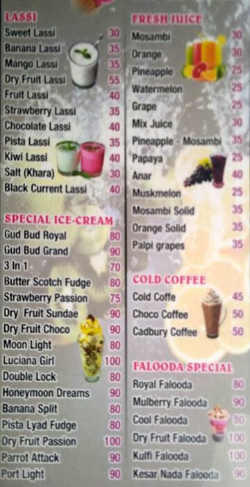 Menu at The Lassi Point, Bengaluru, 433/30/1