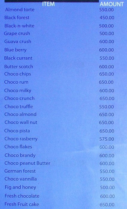 Cakes & Cakes Menu, Menu for Cakes & Cakes, Mandaveli, Chennai - Zomato