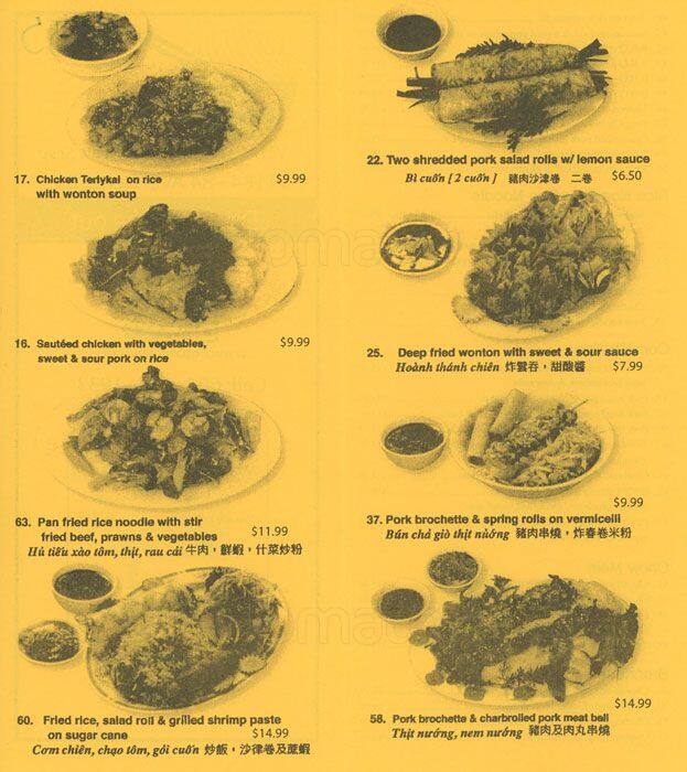 Menu at Pho Stanley Restaurant, Delta