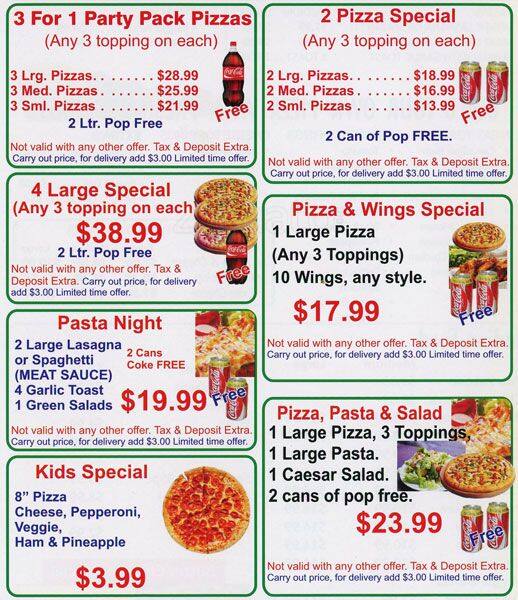 Menu at Pizza Plus pizzeria, Surrey