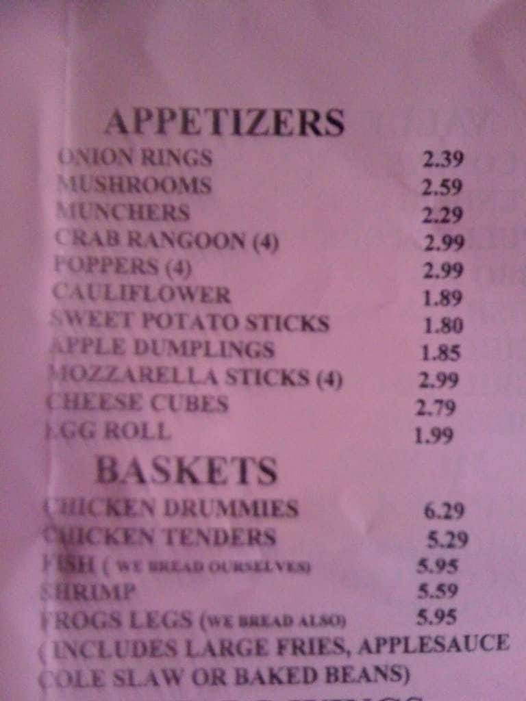 Menu at Dairy Sweet Drive Up restaurant, Grabill