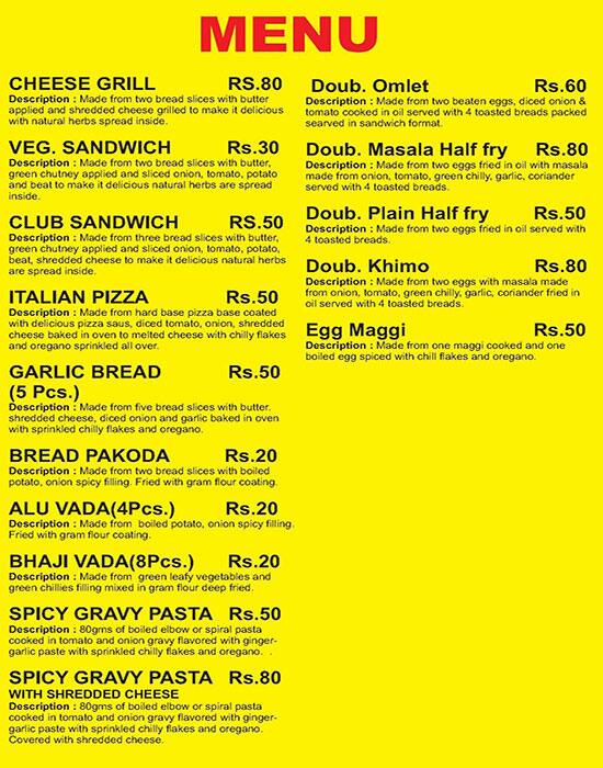 Menu of Eat & Enjoy, Isanpur, Ahmedabad