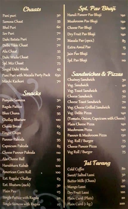 Kailash Parbat Menu, Menu for Kailash Parbat, Colaba, Mumbai - Zomato