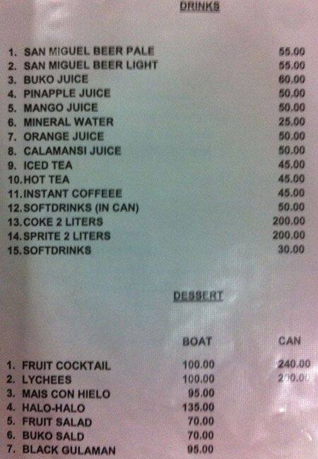 Menu at Savory restaurant, Pasig, 1/F