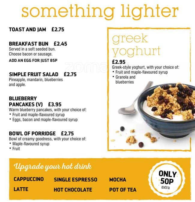 Menu at Yates Manchester pub & bar, Manchester, 49 Portland St