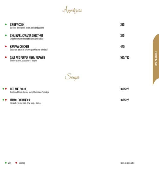 Menu at The Grand Dine, Zirakpur