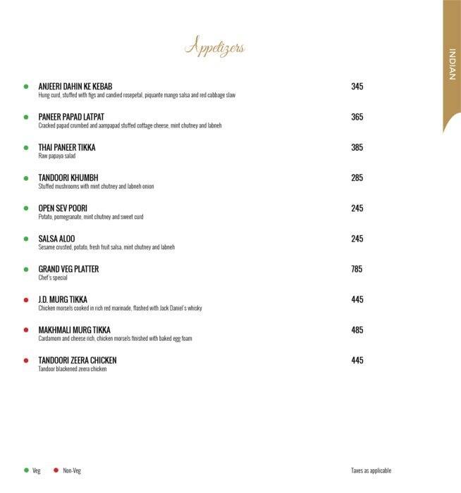 The Grand Dine-Ramada Plaza Menu - Zomato