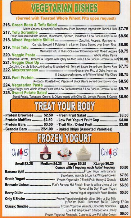 Menu at Fuel Fever pub & bar, New York City, 18th Ave