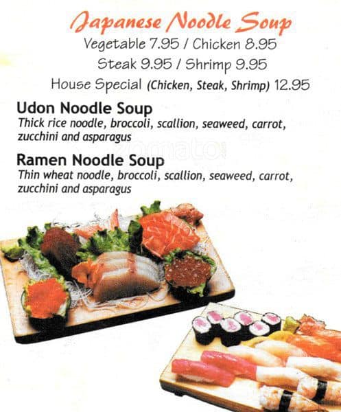 Menu at Hokkaido Japanese Express restaurant, Concord, 1497 Concord Pkwy N