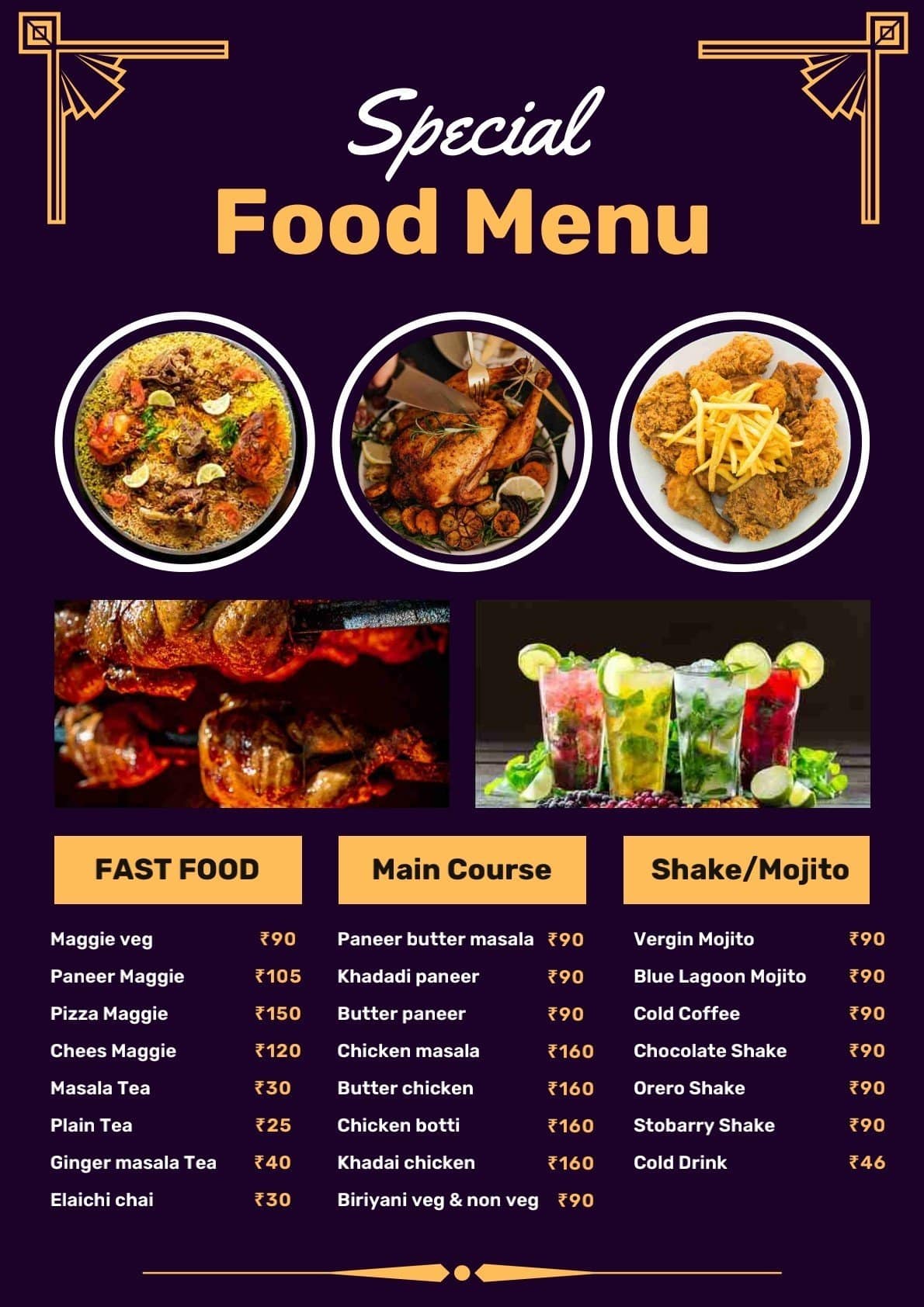 Menu of Happy Kitchen, Gomti Nagar, Lucknow