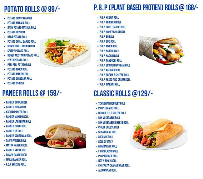 Menu of Flaves Of Rolls, Chembur, Mumbai