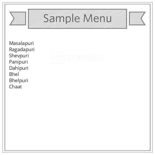 Menu of Bombay Masalpuri And Pavbhaji, Banaswadi, Bangalore