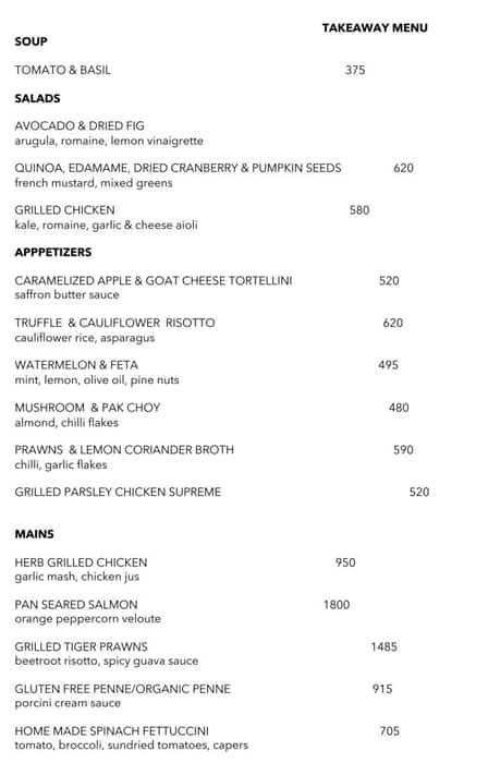 Menu at Pali Village Café, Mumbai, 10 Adarsh Nagar