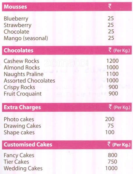 Menu at Tea A Bites, Mumbai