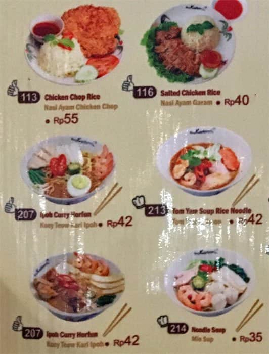 Carta del restaurante Bangi Kopitiam, Tangerang, Mall @ Alam Sutera