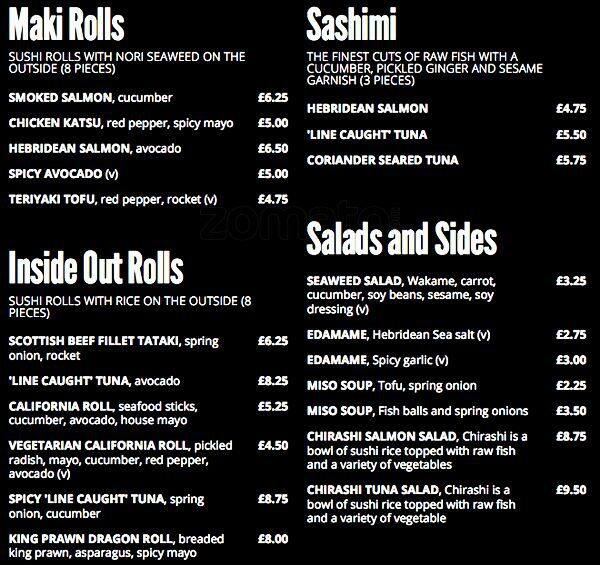 Soul Sushi Menu, Menu for Soul Sushi, Meadowbank, Edinburgh - Zomato UK