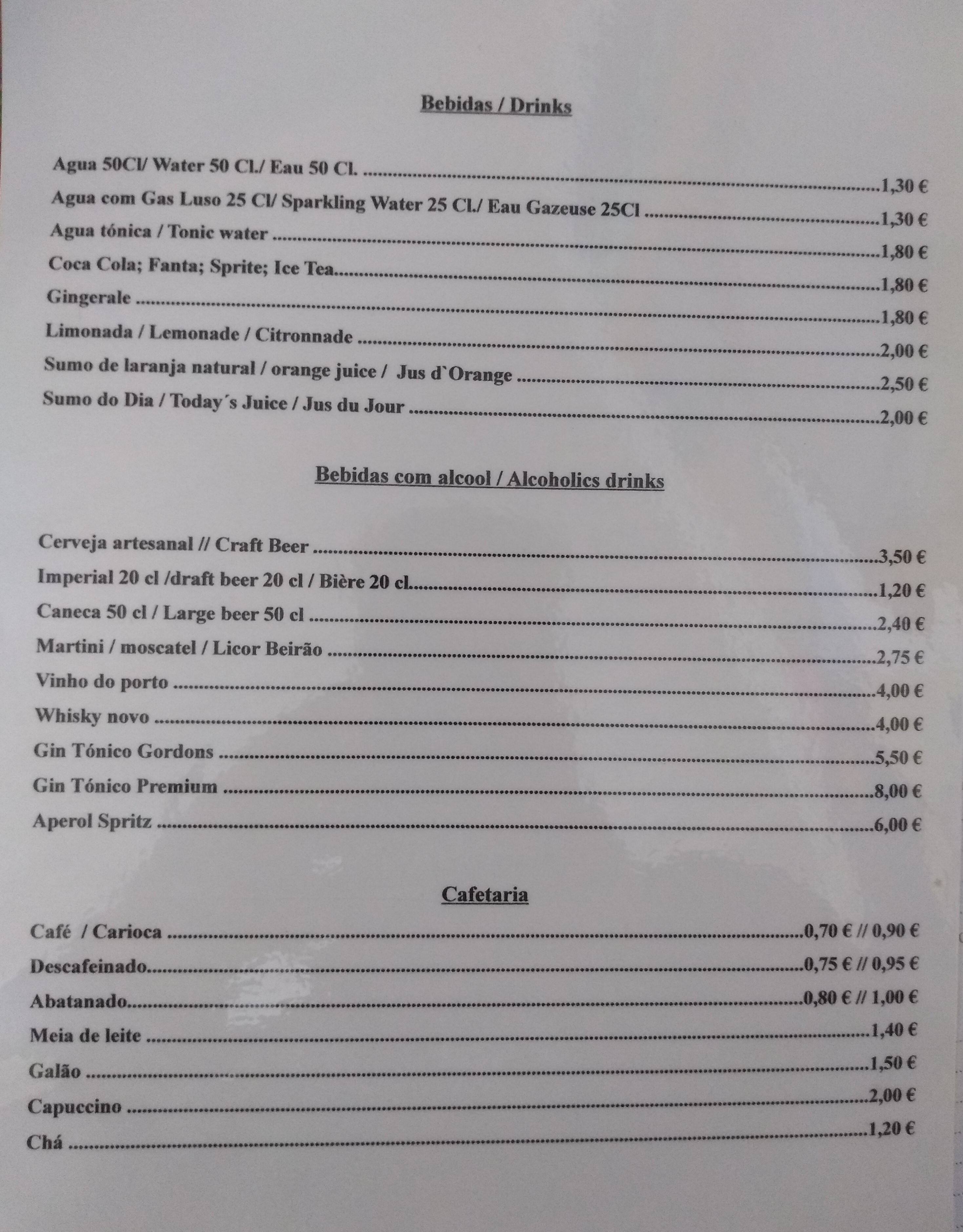 Menu em São Pedro 26 restaurante, Sintra, Rua 1º de Dezembro 26 São ...