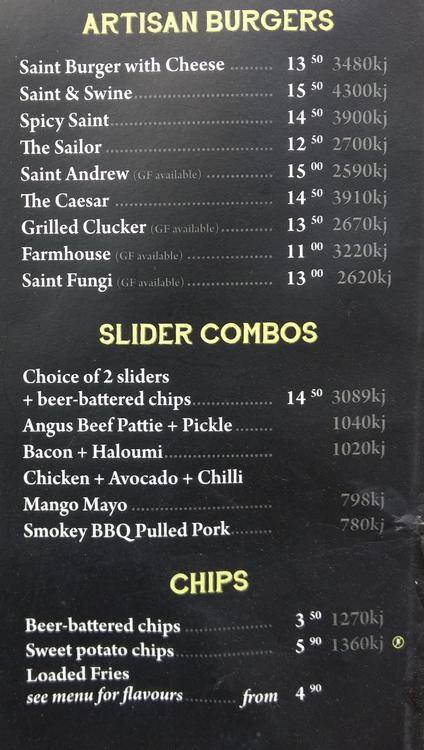 Menu at Shingle Inn Bulimba cafe, Bulimba, 190 Oxford St