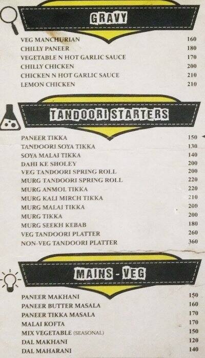 Backbenchers Menu, Menu for Backbenchers, Satyaniketan, New Delhi - Zomato