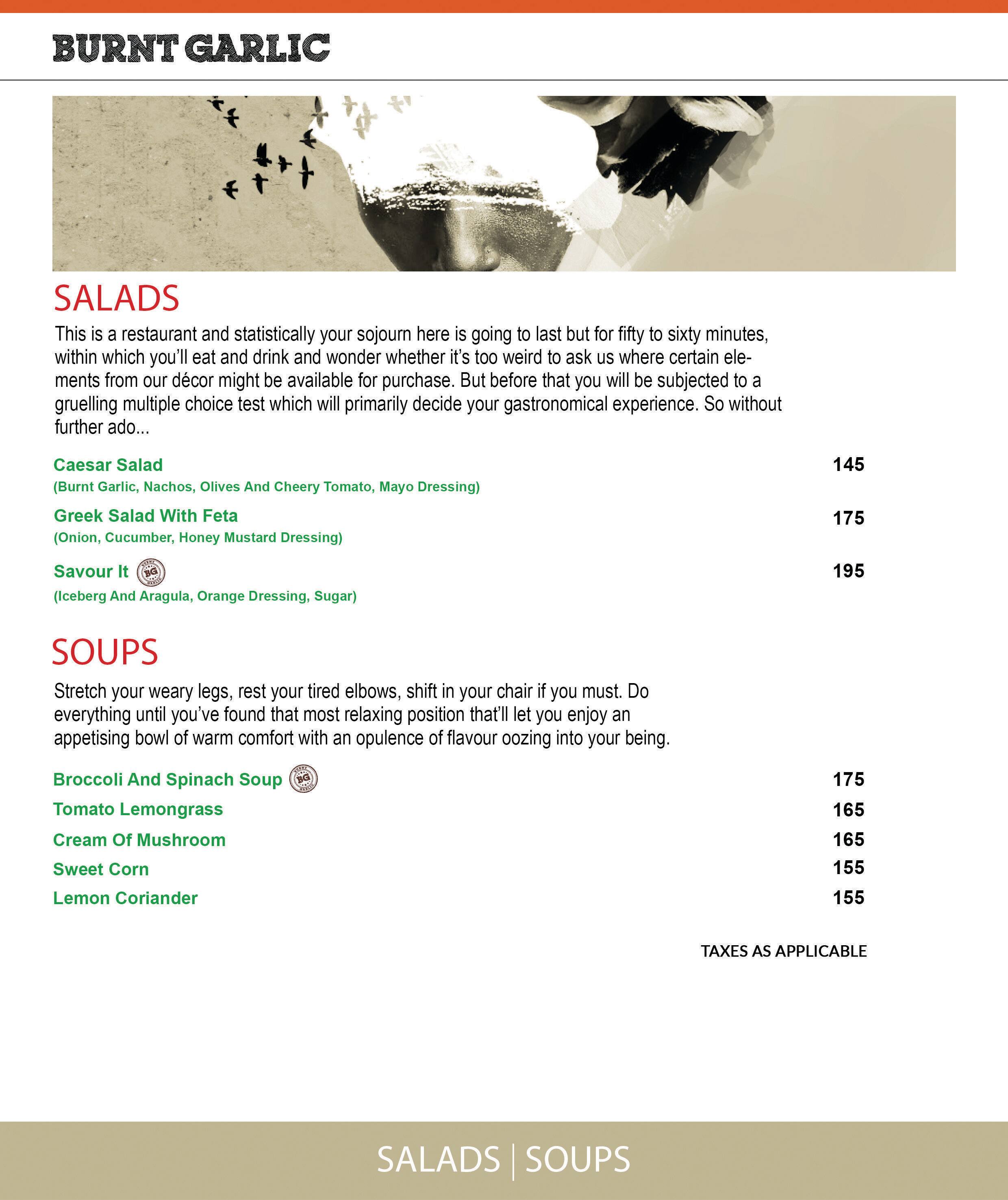 Burnt Garlic Menu, Menu for Burnt Garlic, Desapriya Park, Kolkata - Zomato