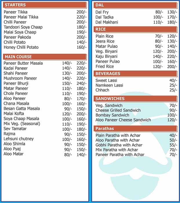 Menu of Punjabi Rasoi Pure Veg, Jhotwara, Jaipur