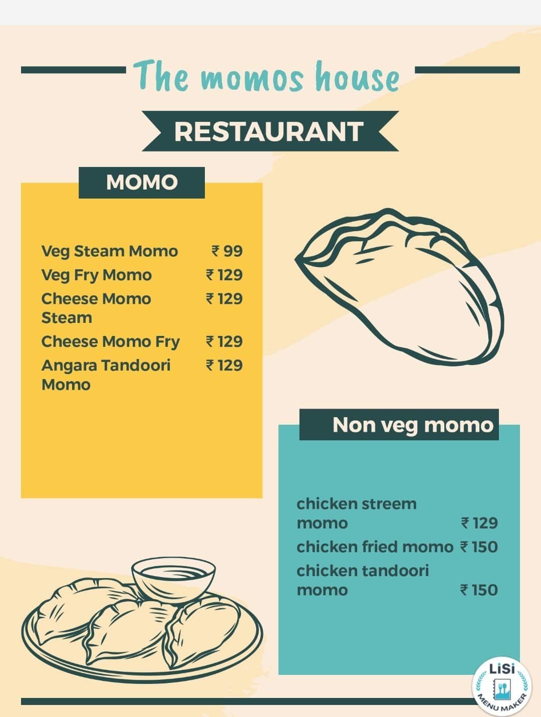 Menu of The Momos House, Pimple Saudagar, Pune