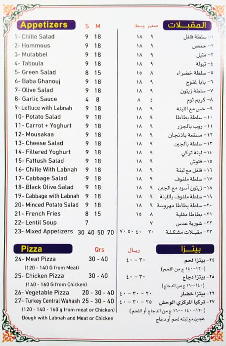 Turkey Central Restaurant - مطعم تركيا المركزي Menu - Zomato Qatar