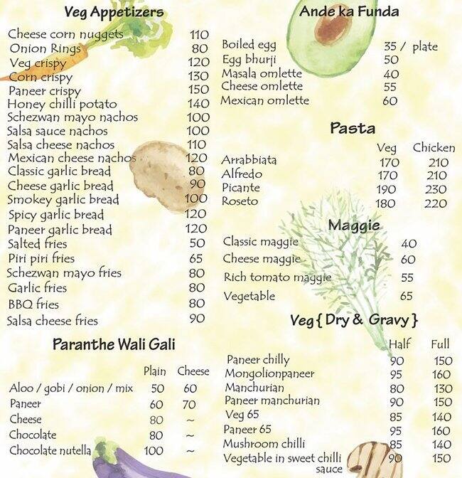 Menu at Midnight craving, Navi Mumbai