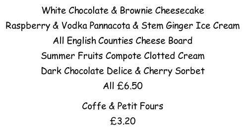 Menu at The Oaks Dining Rooms & Bar, Loughton, Forest Rd