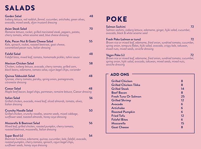 Menu at Park House (now Circle Café) XPark Jnr restaurant, Dubai
