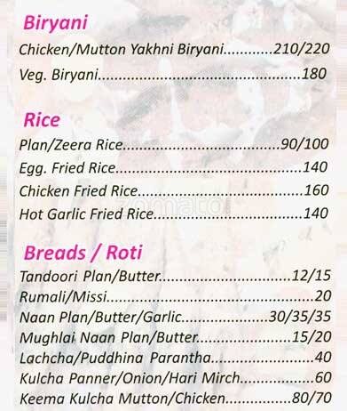 Menu at Authentic Mughlai, Gurugram