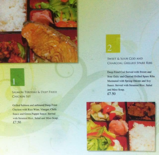 Menu at Cho Won, London