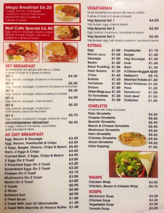 Best Roman Cafe Menu, Menu for Best Roman Cafe, Bow, London - Zomato UK