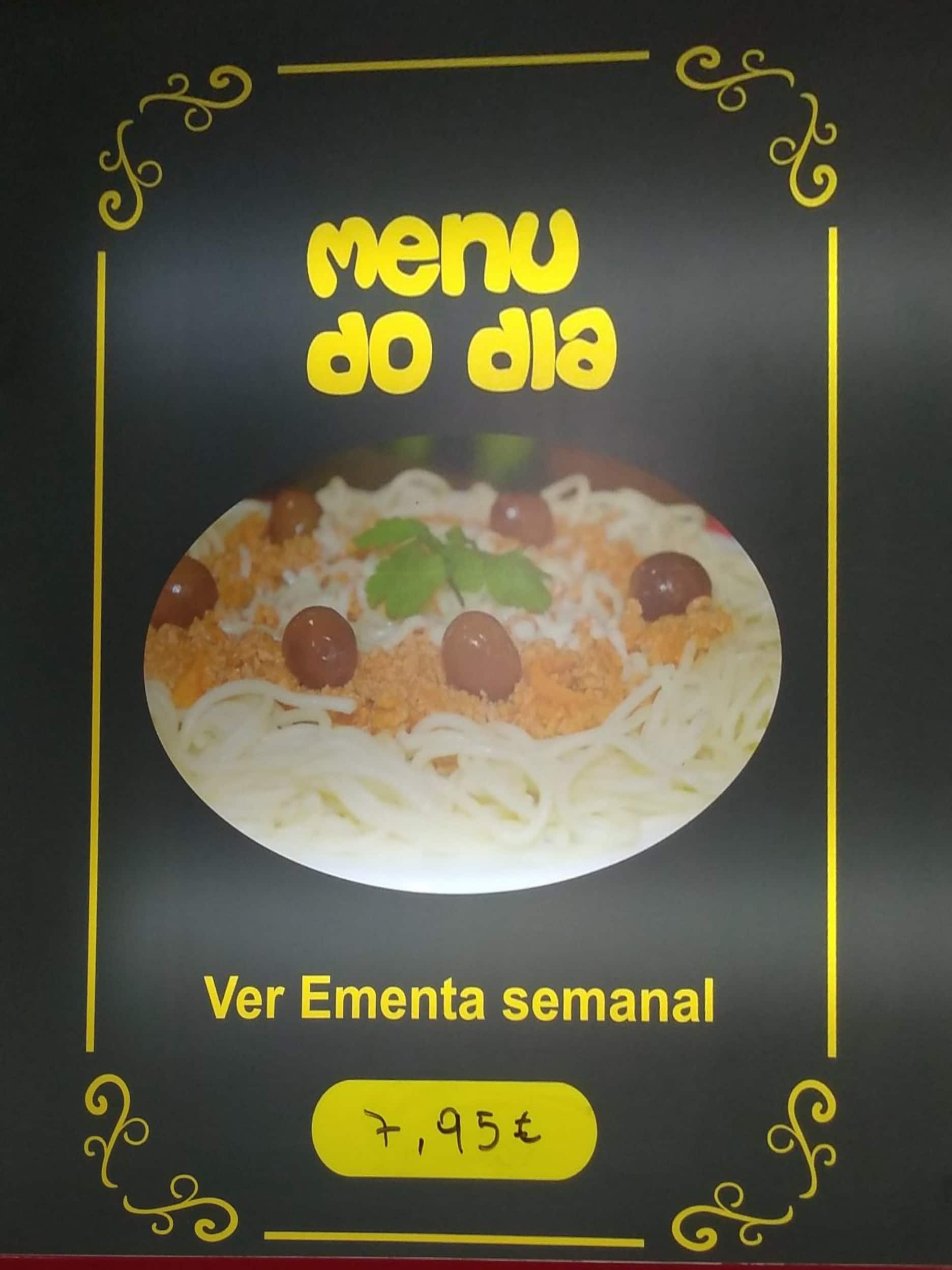 Menu at Ovo De Colombo restaurant, Lisbon
