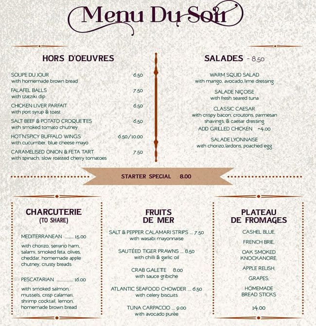 Menu At Caf En Seine Pub Bar Dublin menu-at-caf-en-seine-pub-bar-dublin