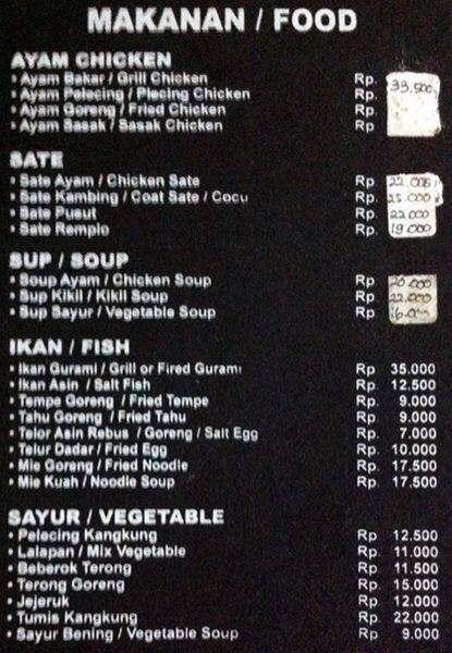 Ayam Taliwang Bersaudara Menu, Menu untuk Ayam Taliwang Bersaudara ...