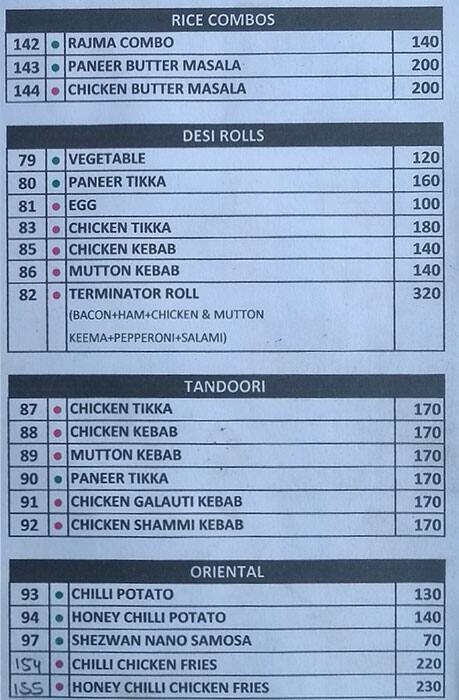 Menu at FLIP on Wheels, Noida, Amity Rd