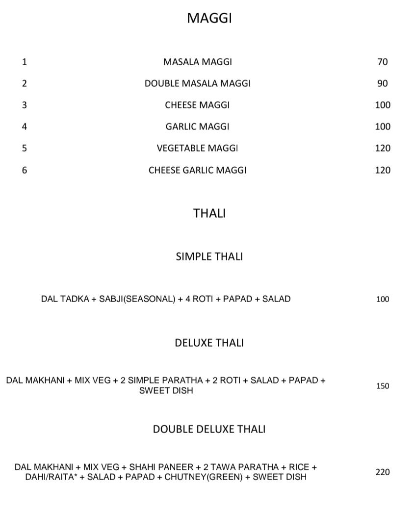Menu of Devyanshi Paratha Junction, Vikaspuri, New Delhi