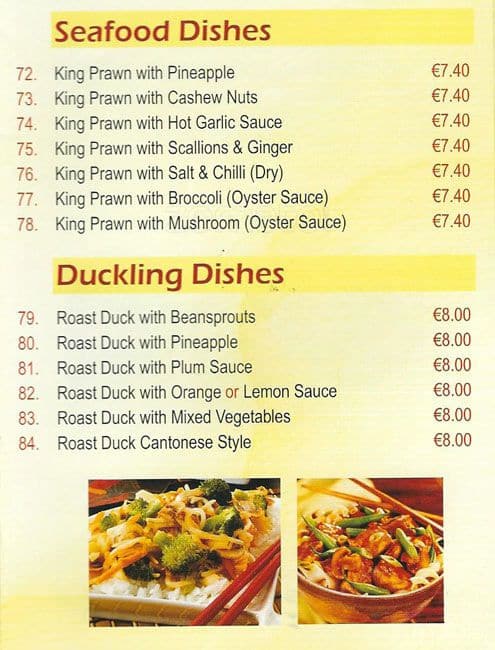 Menu at China Inn fast food, Dublin, Unit 3 Tower Road