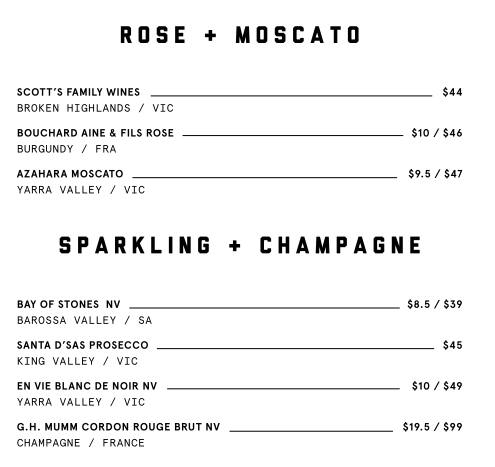 Menu at Bridge Hotel restaurant, Werribee