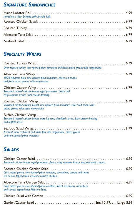 Menu at Boston Chowda fast food, Boston, Quincy Market Building