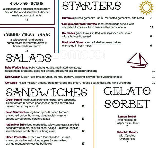 City Winery Chicago at the Riverwalk Menu - Urbanspoon/Zomato