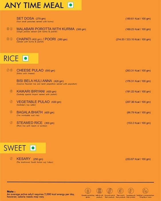 Menu at Sankalp Restaurant, Udaipur, Ground Floor Sai Ashish