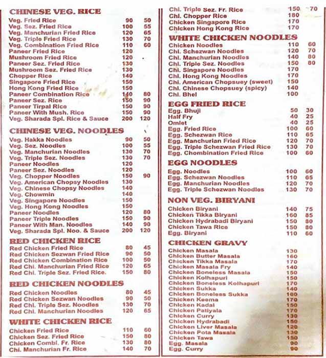 Menu of Rayappan Biryani Center, Kandivali West, Mumbai